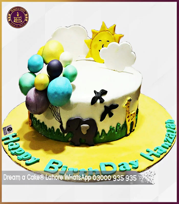 Jungle Safari Theme Cake in Lahore - Dream a Cake