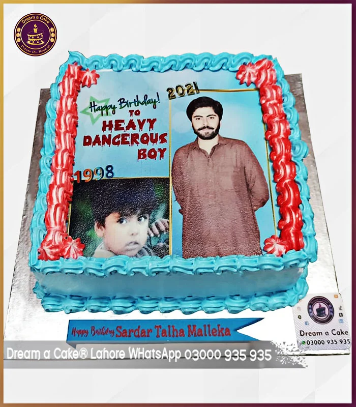 Past and Present Theme Picture Cake in Lahore - Dream a Cake