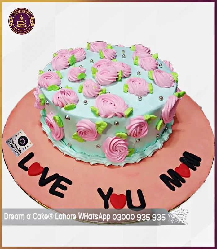 Love You Mom Joyful Cake for Mothers Day Celebration in Lahore - Dream ...