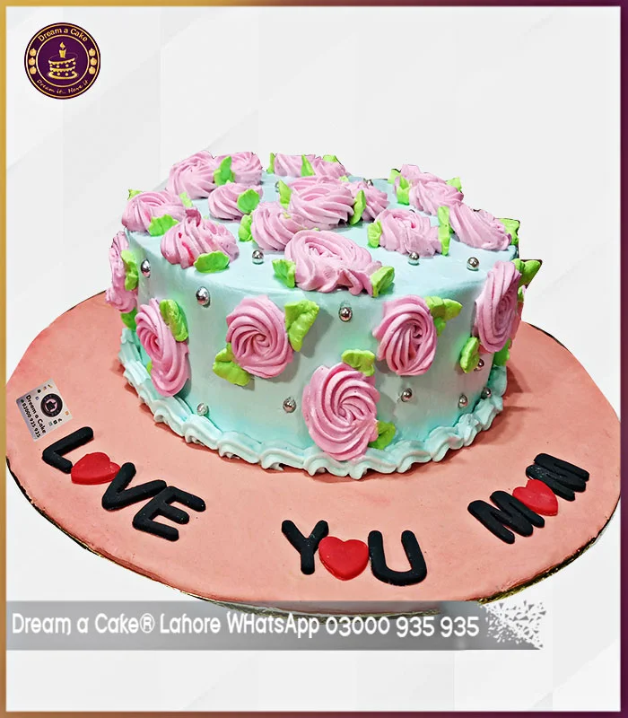 Love You Mom Joyful Cake for Mothers Day Celebration in Lahore - Dream ...