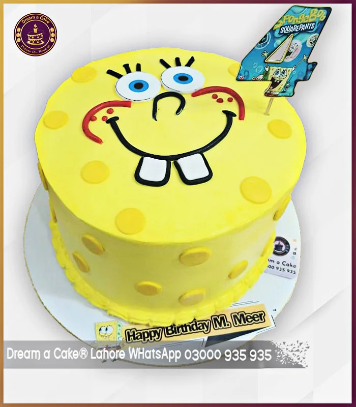 Waves of Celebration SpongeBob Theme Cake in Lahore - Dream a Cake