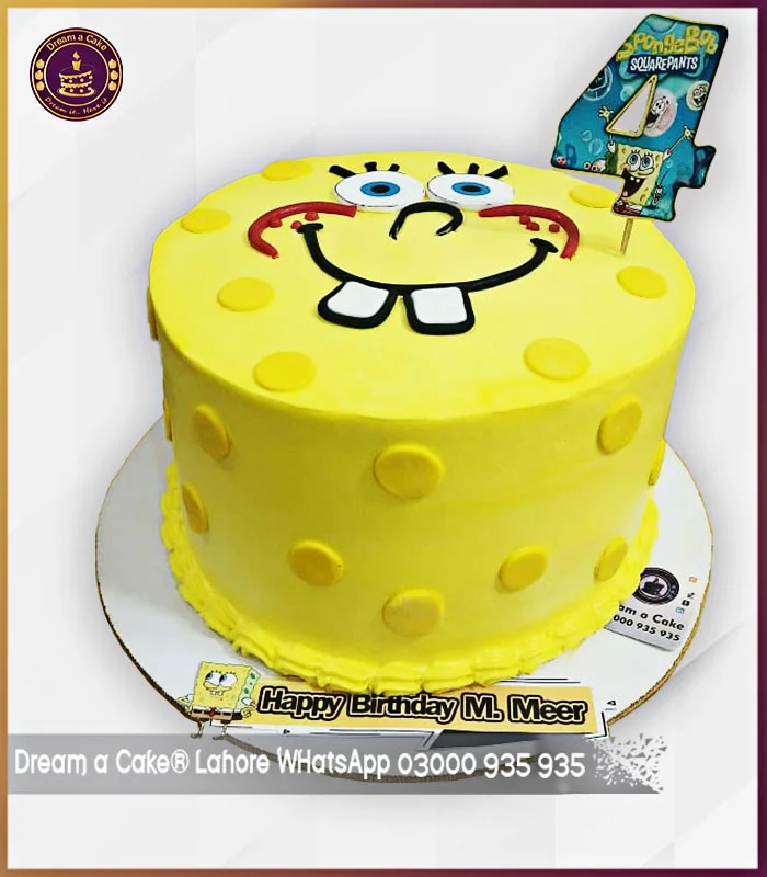 Waves of Celebration SpongeBob Theme Cake in Lahore - Dream a Cake